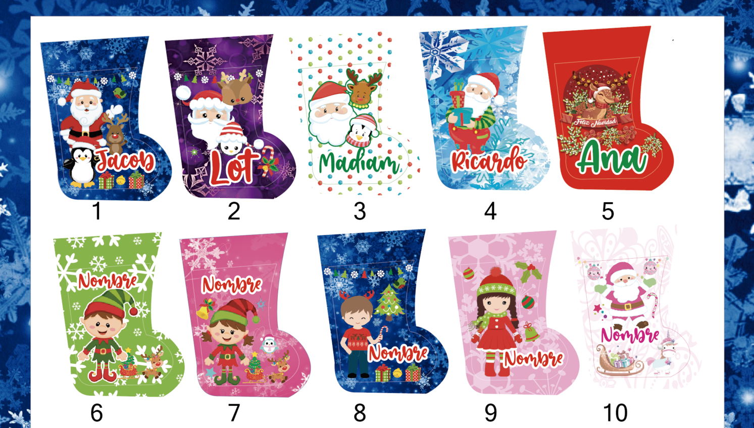 diseños Bota navideña